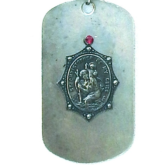 GASOLINE GLAMOUR | Jewelry | St Christopher Dog Tag With Siam ...